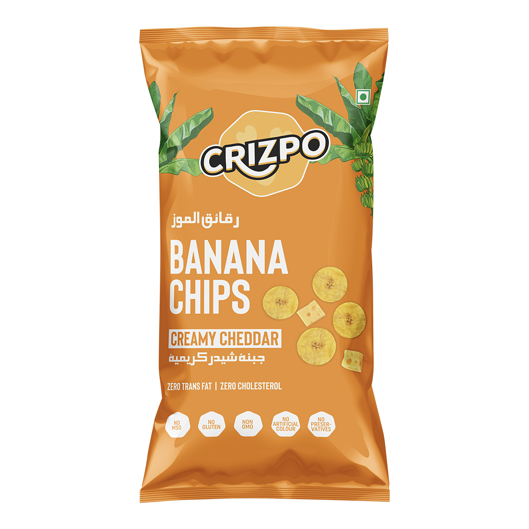 Crizpo Banana Chips - 3 Packs Combo - Tangy Tomato, Creamy Cheddar, Gr